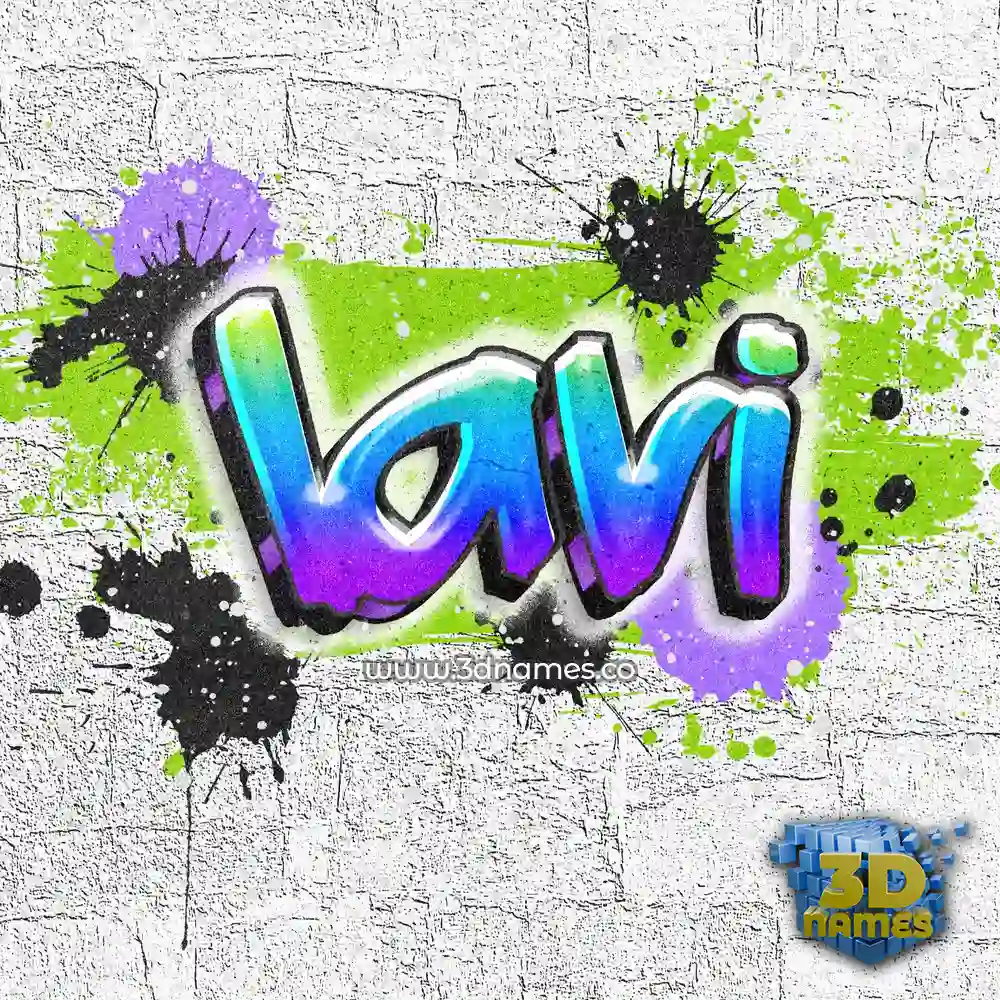 3D Name styles for "lavi" (23)