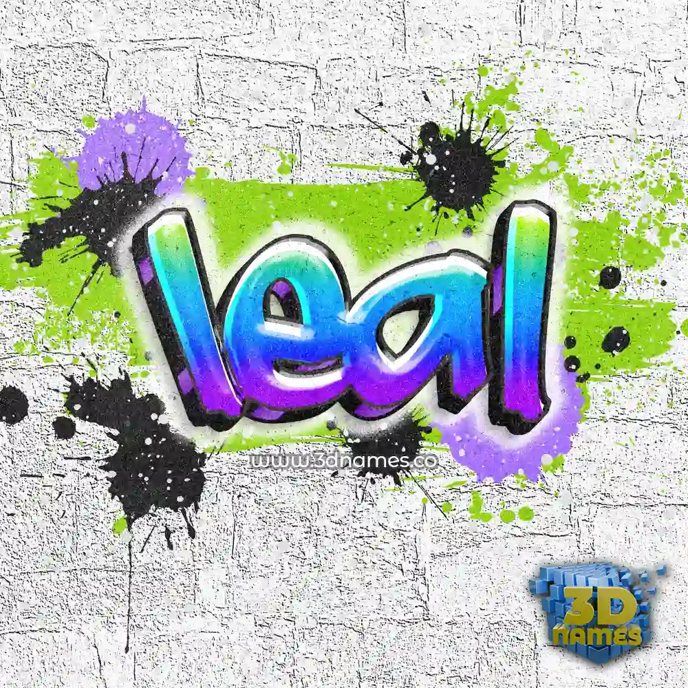 3D Name styles for "leal" (15)