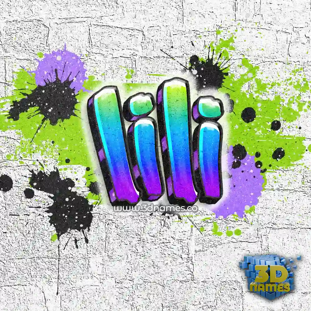 3D Name styles for "lili" (35)