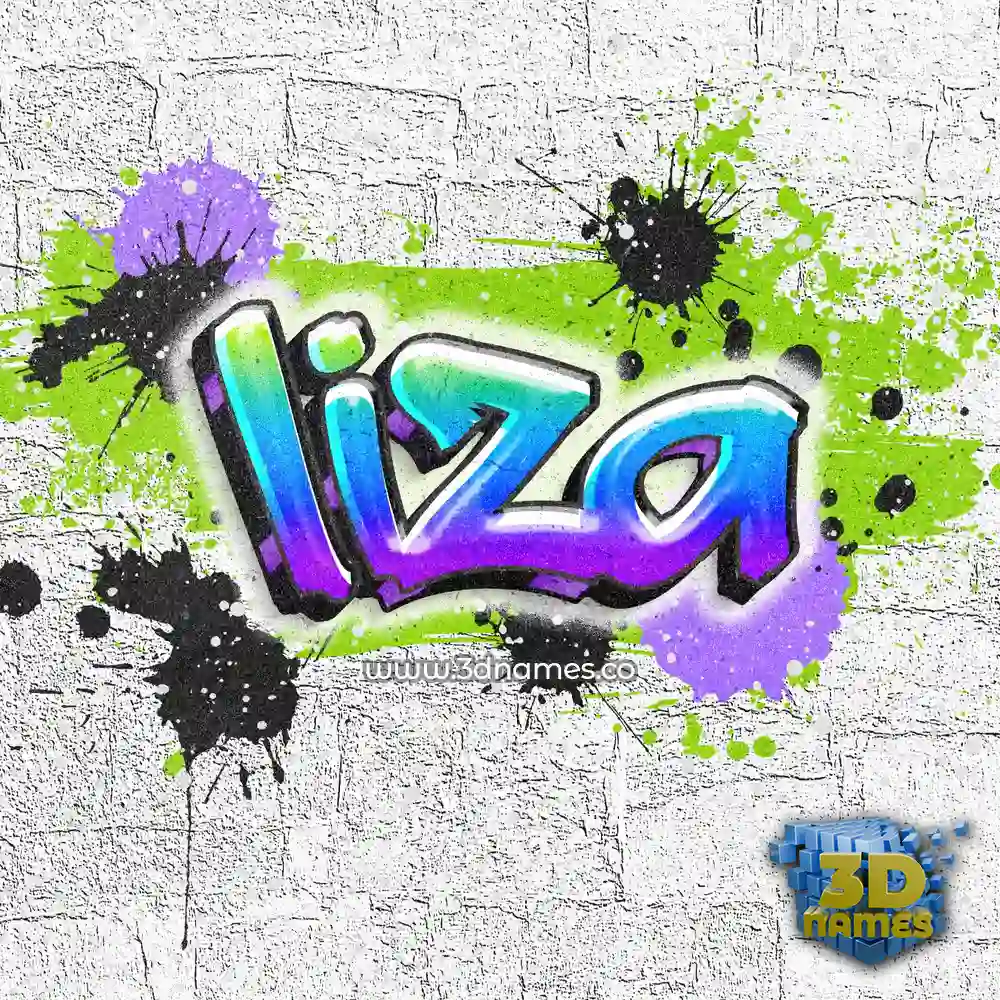 3D Name styles for "liza" (51)
