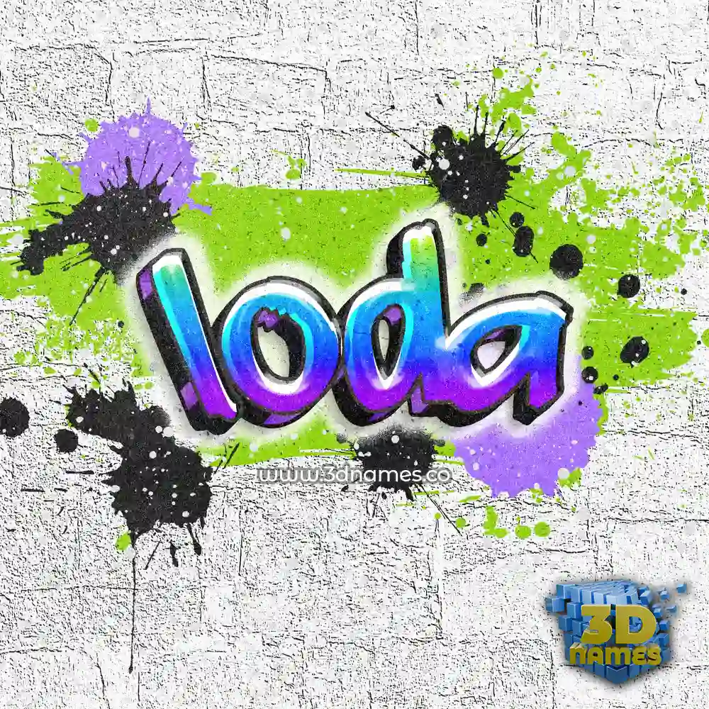 3D Name styles for "loda" (18)