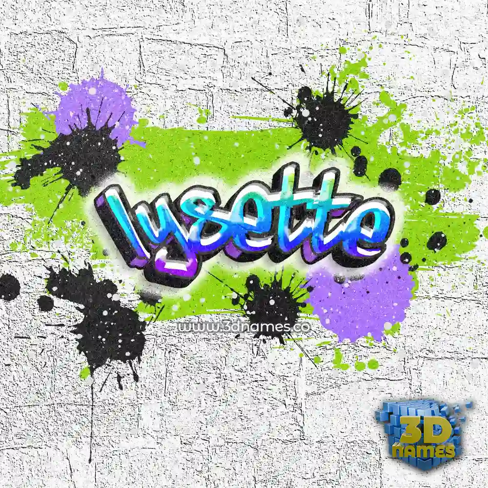 3D Name styles for "lysette" (14)