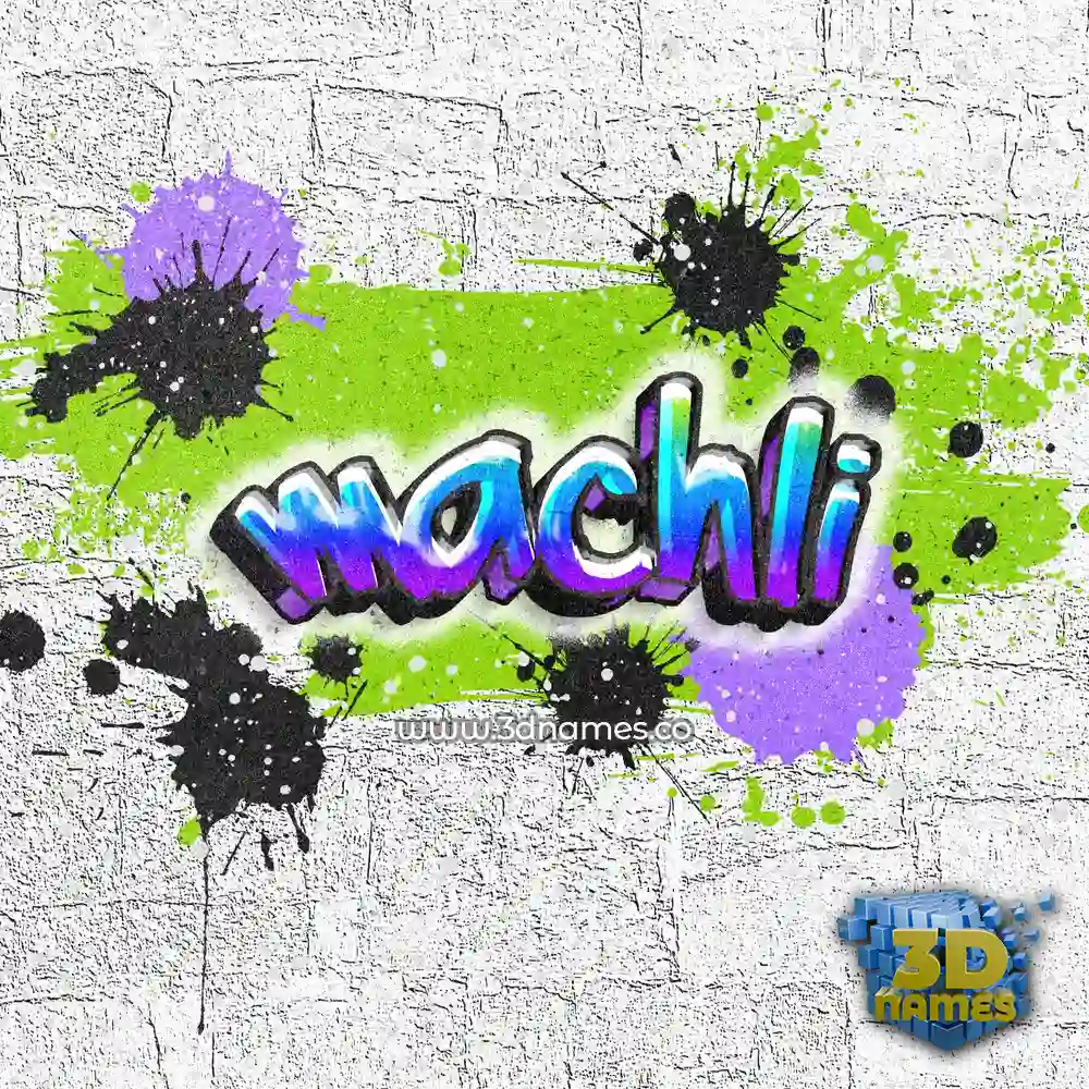 3D Name styles for "machli" (19)