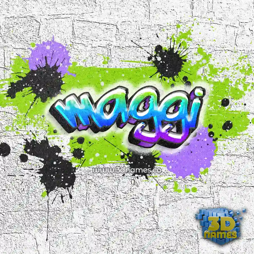 3D Name styles for "maggi" (20)