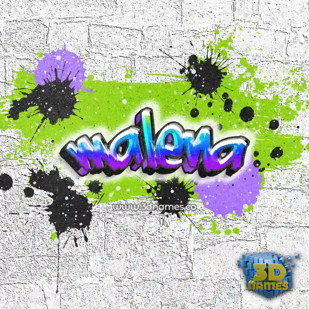 Graffiti Grunge 3D Name Wallpaper for "malena" | Custom Wallpaper | 3D ...