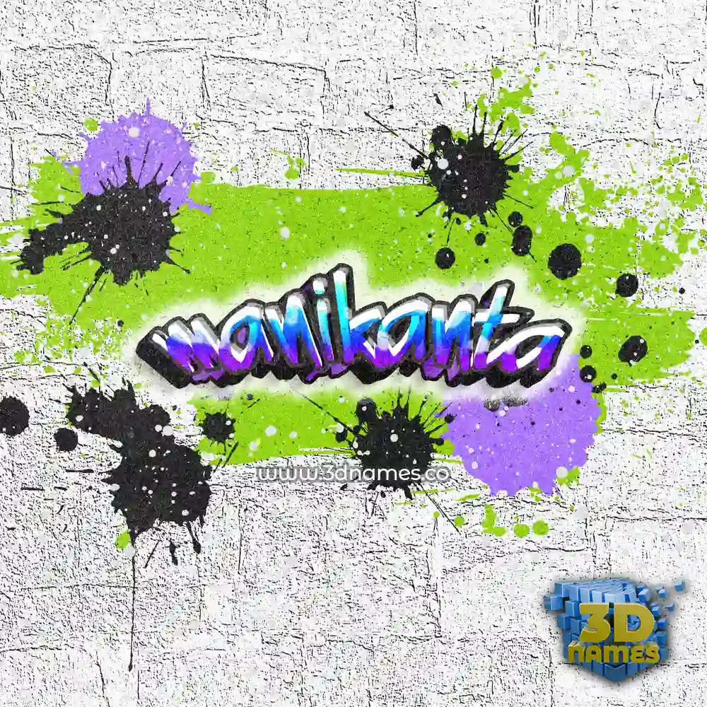3D Name styles for "manikanta" (38)