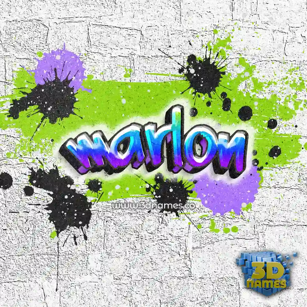 3D Name styles for "marlon" (30)