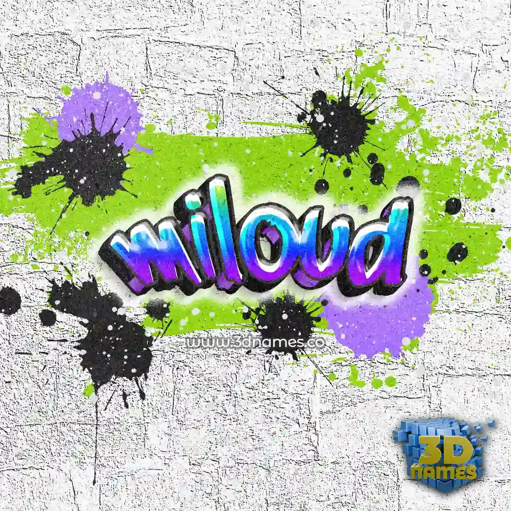 3D Name styles for "miloud" (15)