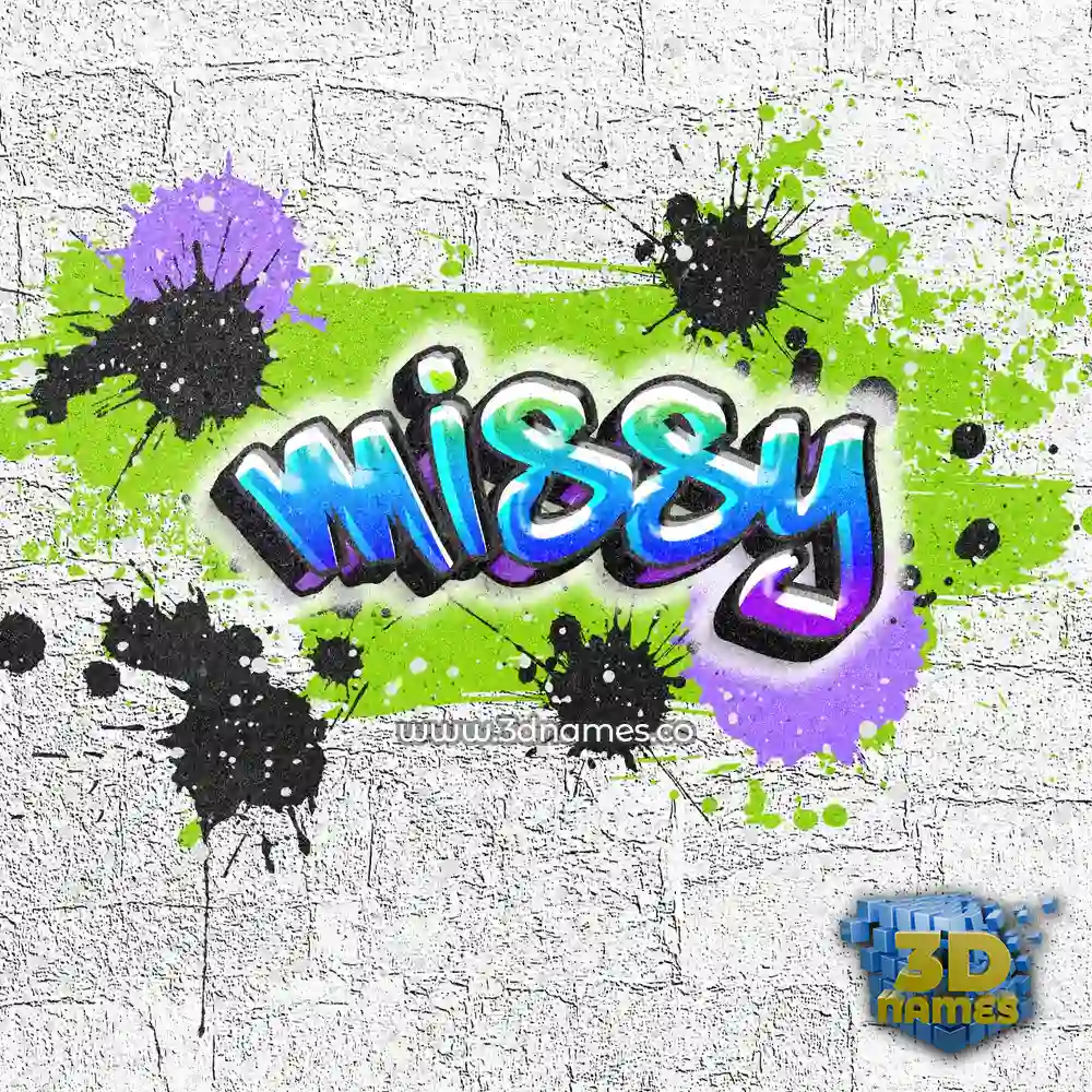 3D Name styles for "missy" (36)