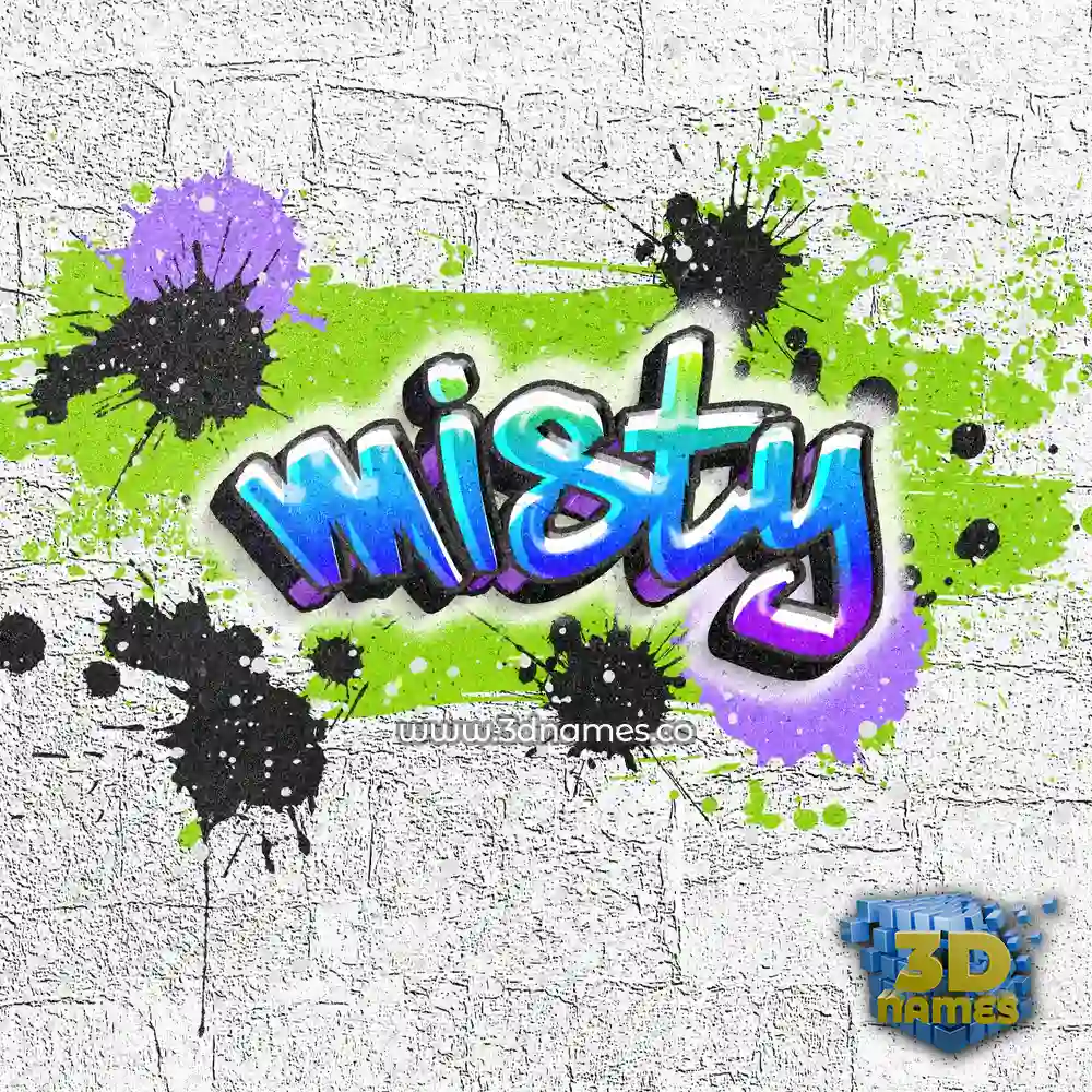 3D Name styles for "misty" (37)
