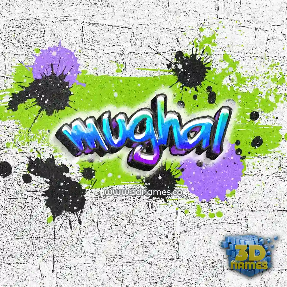 3D Name styles for "mughal" (50)