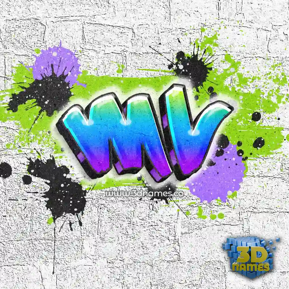 3D Name styles for "mv" (20)