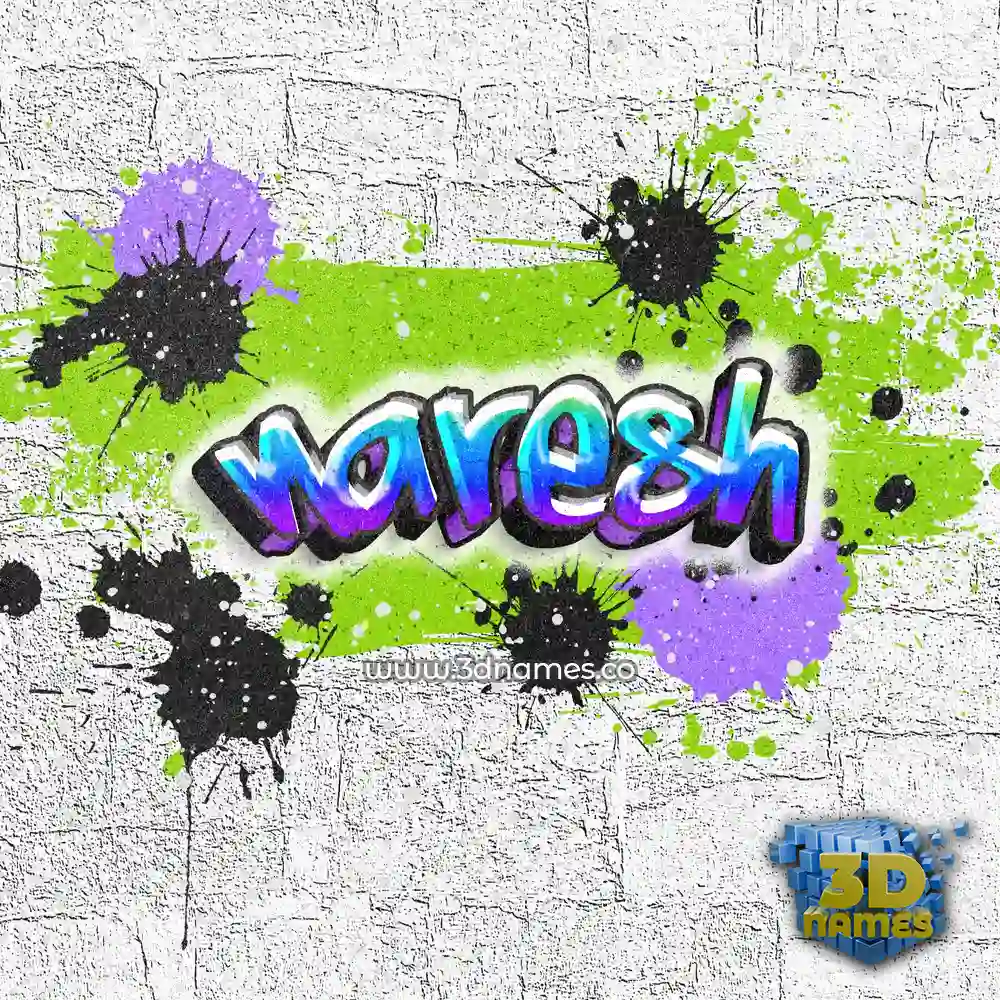 3D Name styles for "naresh" (50)