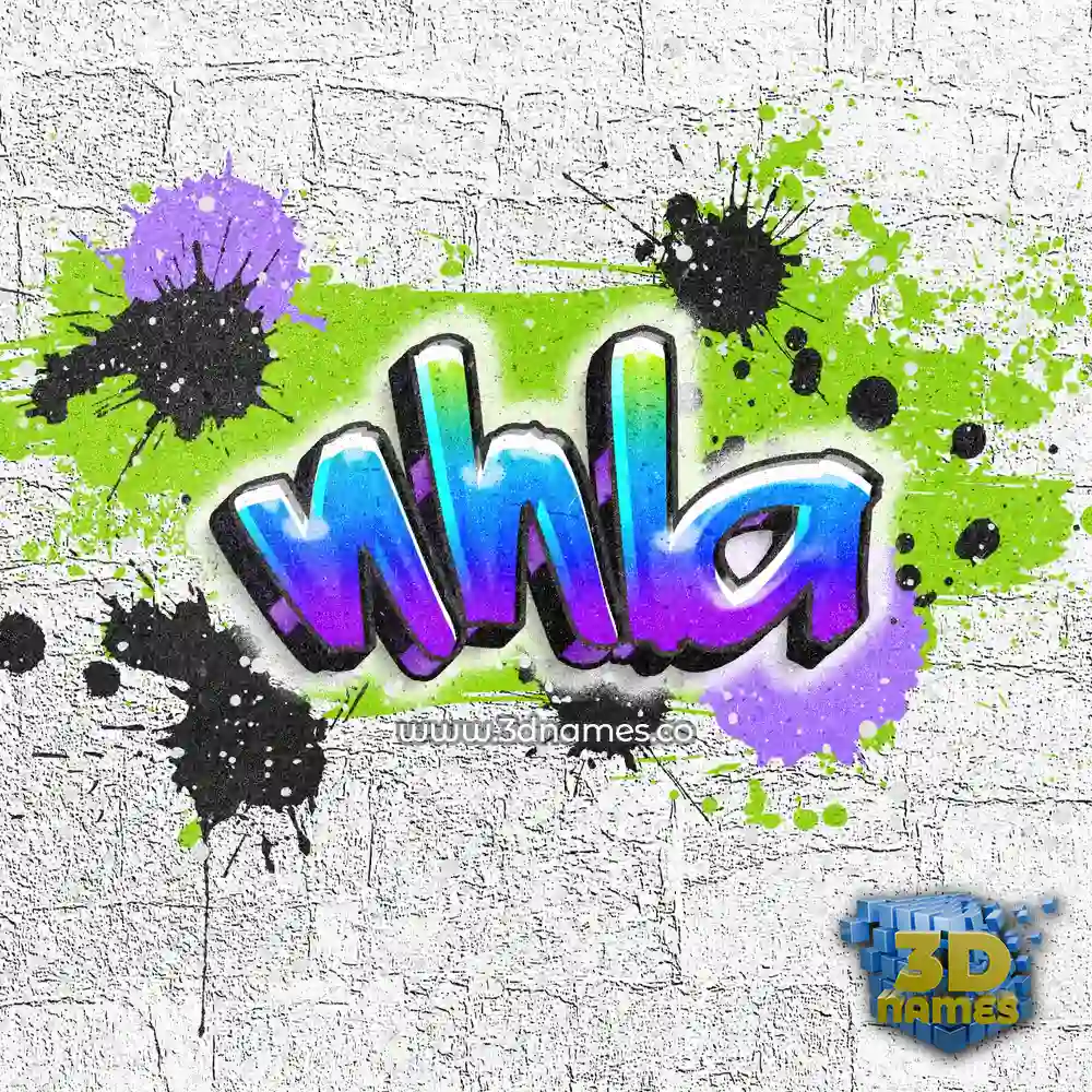 3D Name styles for "nhla" (14)