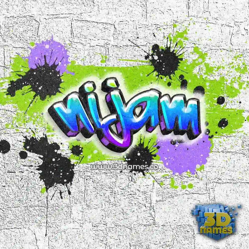 3D Name styles for "nijam" (18)