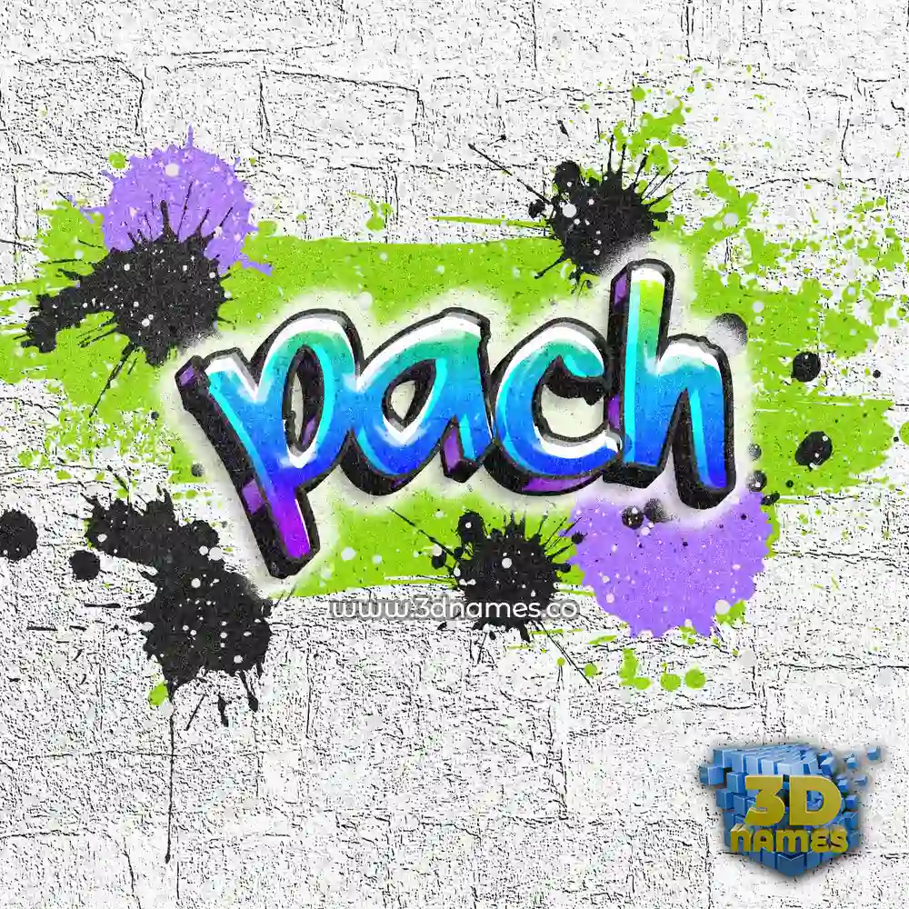 3D Name styles for "pach" (15)