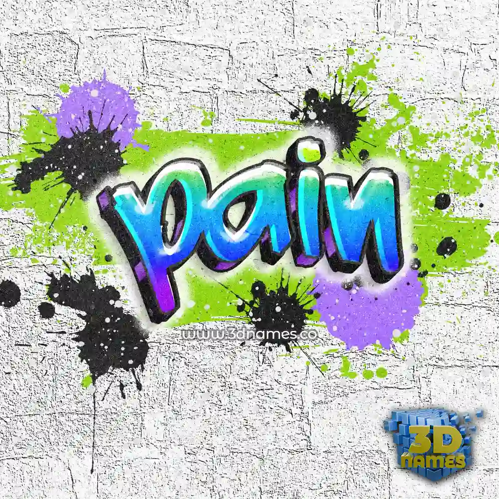 3D Name styles for "pain" (30)
