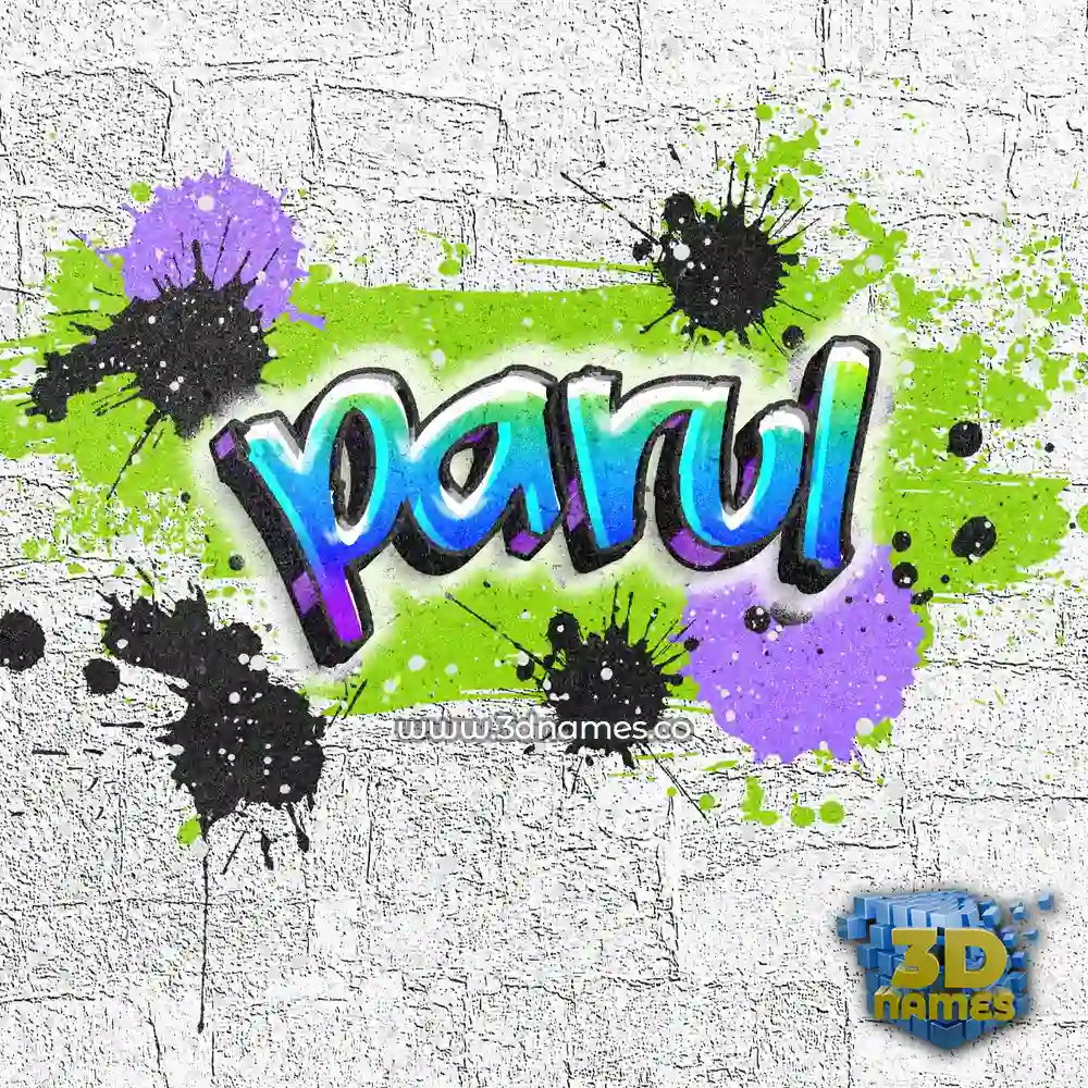 3D Name styles for "parul" (51)