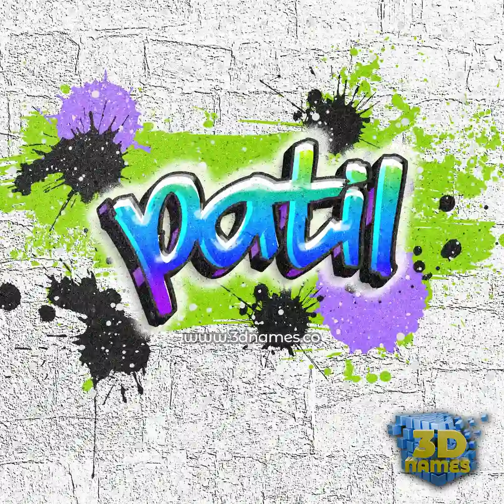 3D Name styles for "patil" (42)