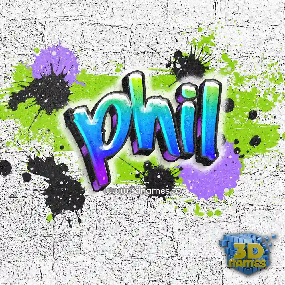 3D Name styles for "phil" (29)