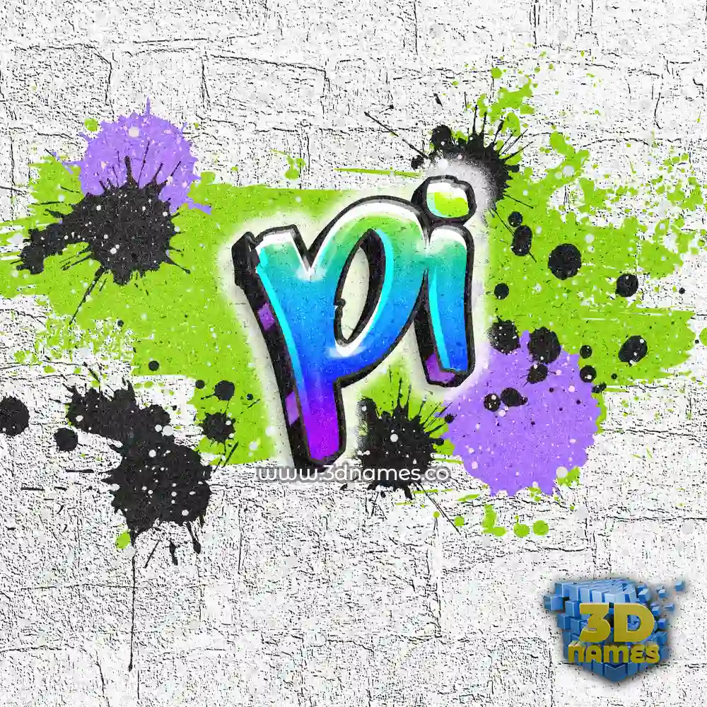 3D Name styles for "pi" (17)