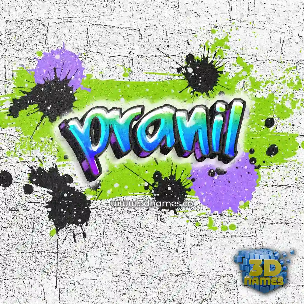 3D Name styles for "pranil" (18)