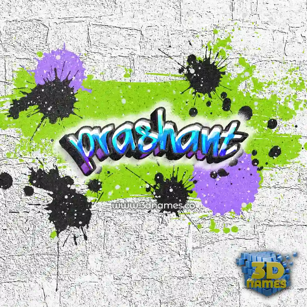 3D Name styles for "prashant" (40)