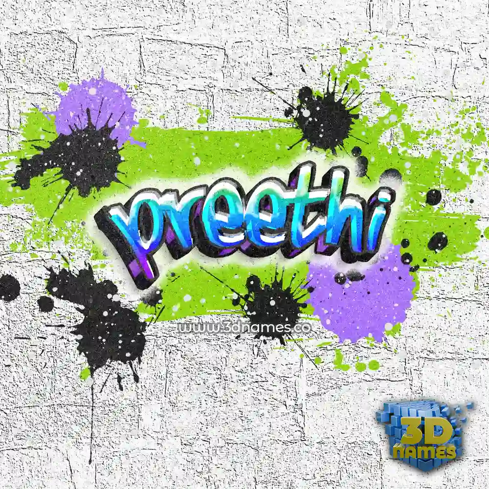 Graffiti Grunge 3D Name Wallpaper for "preethi" | Custom Wallpaper | 3D ...
