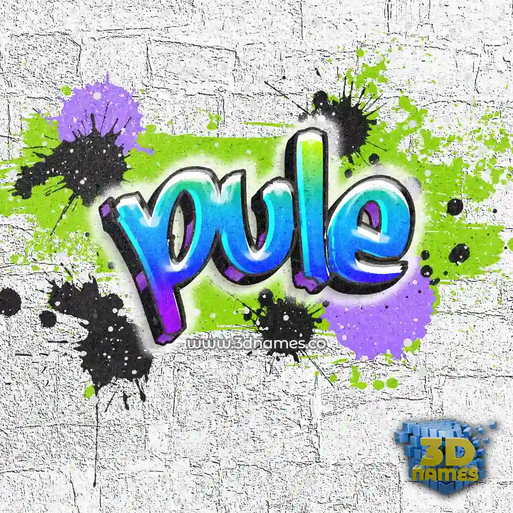3D Name styles for "pule" (28)