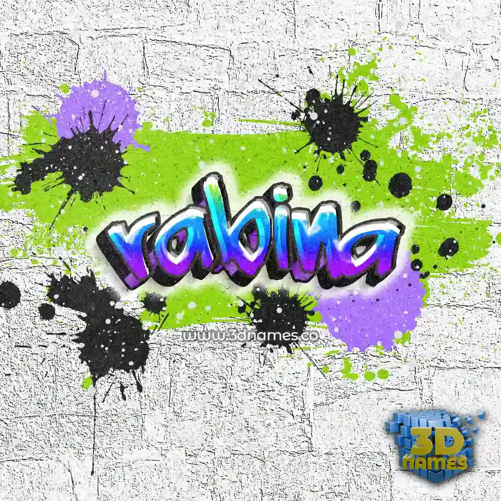 3D Name styles for "rabina" (21)