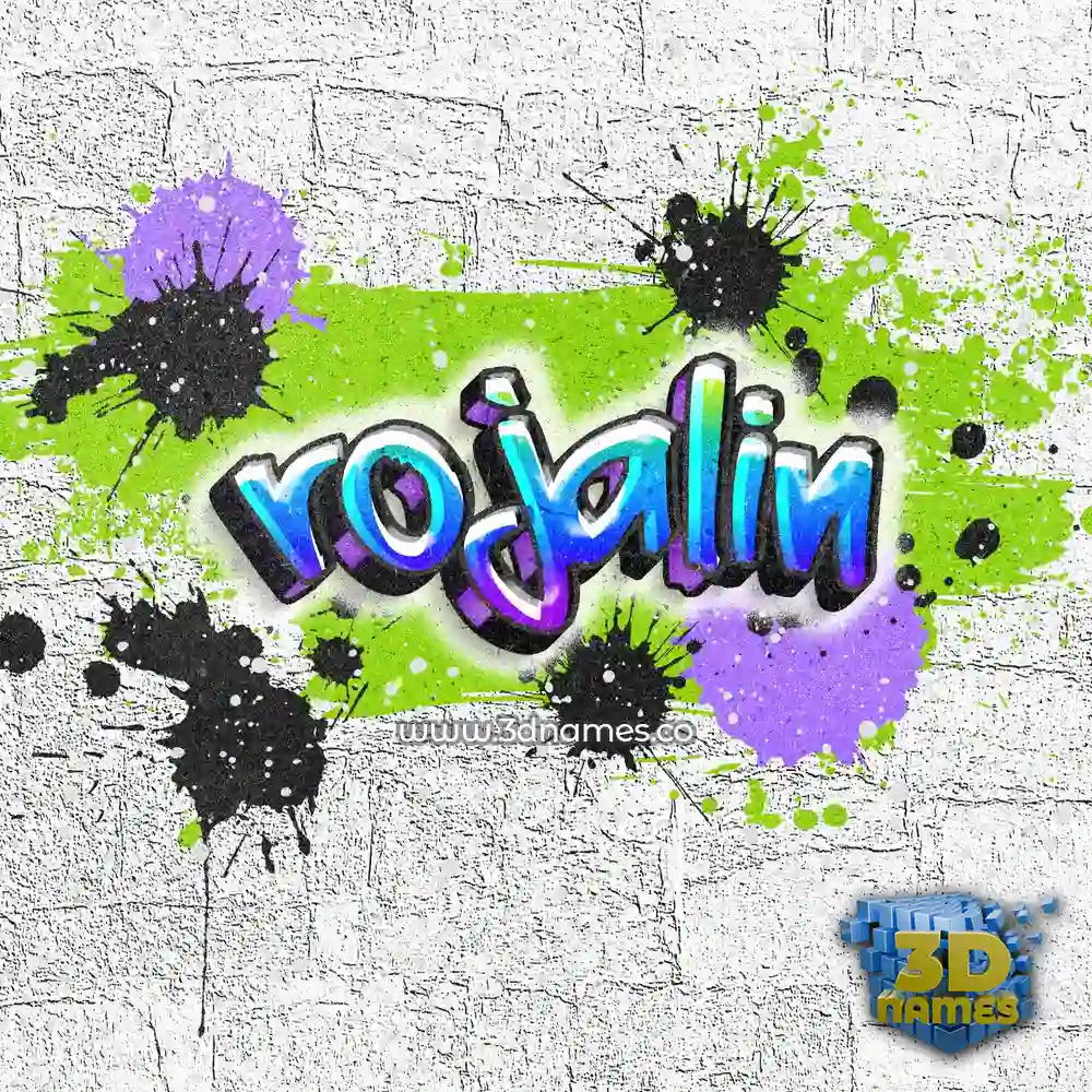 Preview of Graffiti Grunge 3D name for "rojalin"