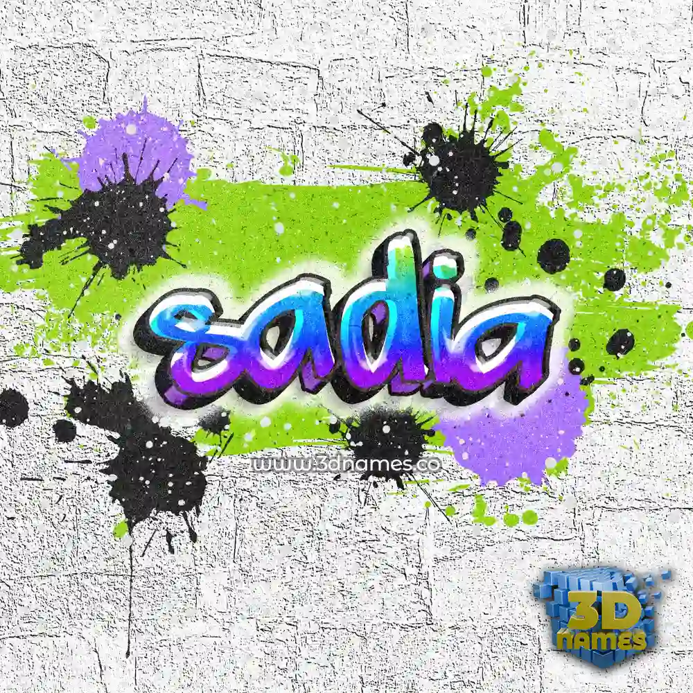 3D Name styles for "sadia" (51)