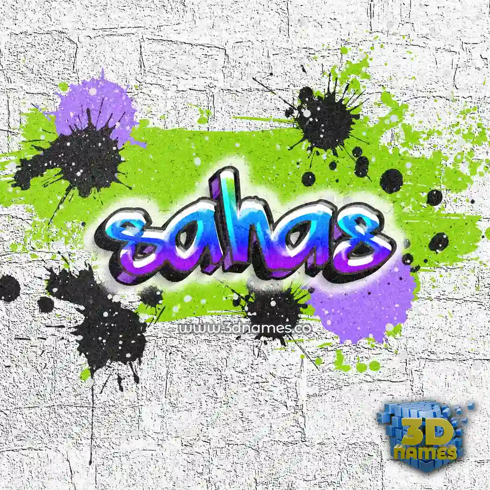 3D Name styles for "sahas" (17)