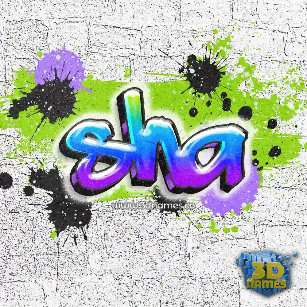 3D Name styles for "sha" (22)