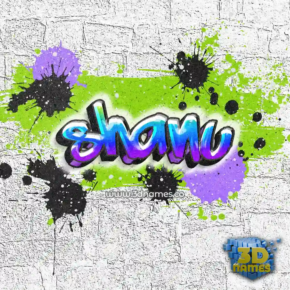 3D Name styles for "shanu" (49)