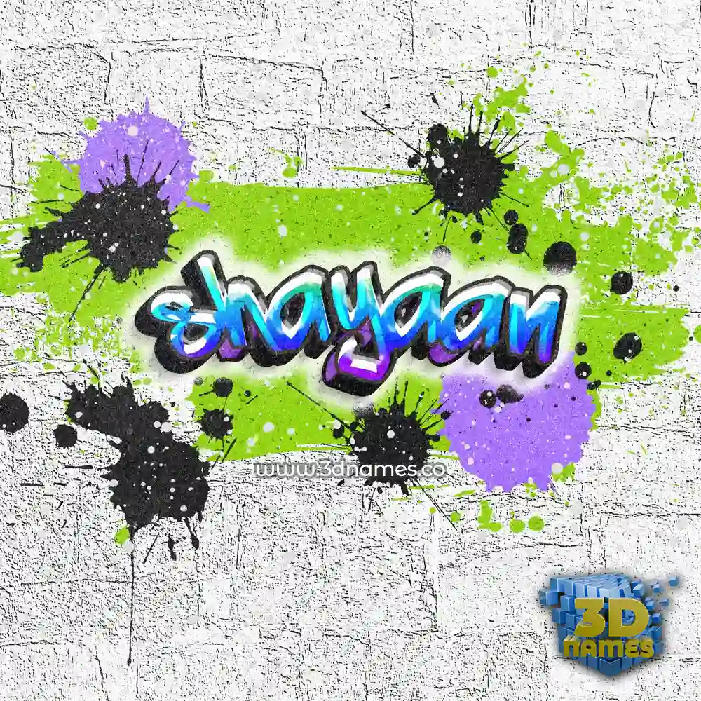 Preview of Graffiti Grunge 3D name for "shayaan"