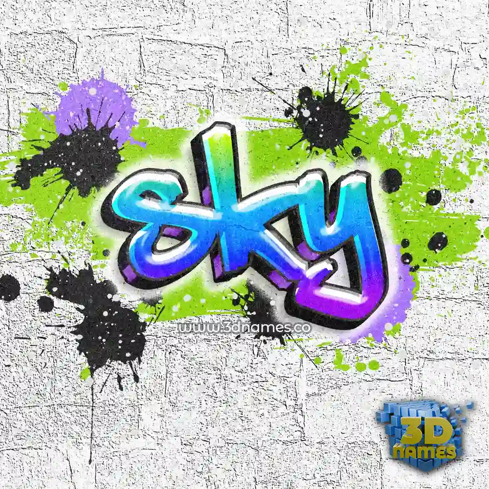 3D Name styles for "sky" (36)