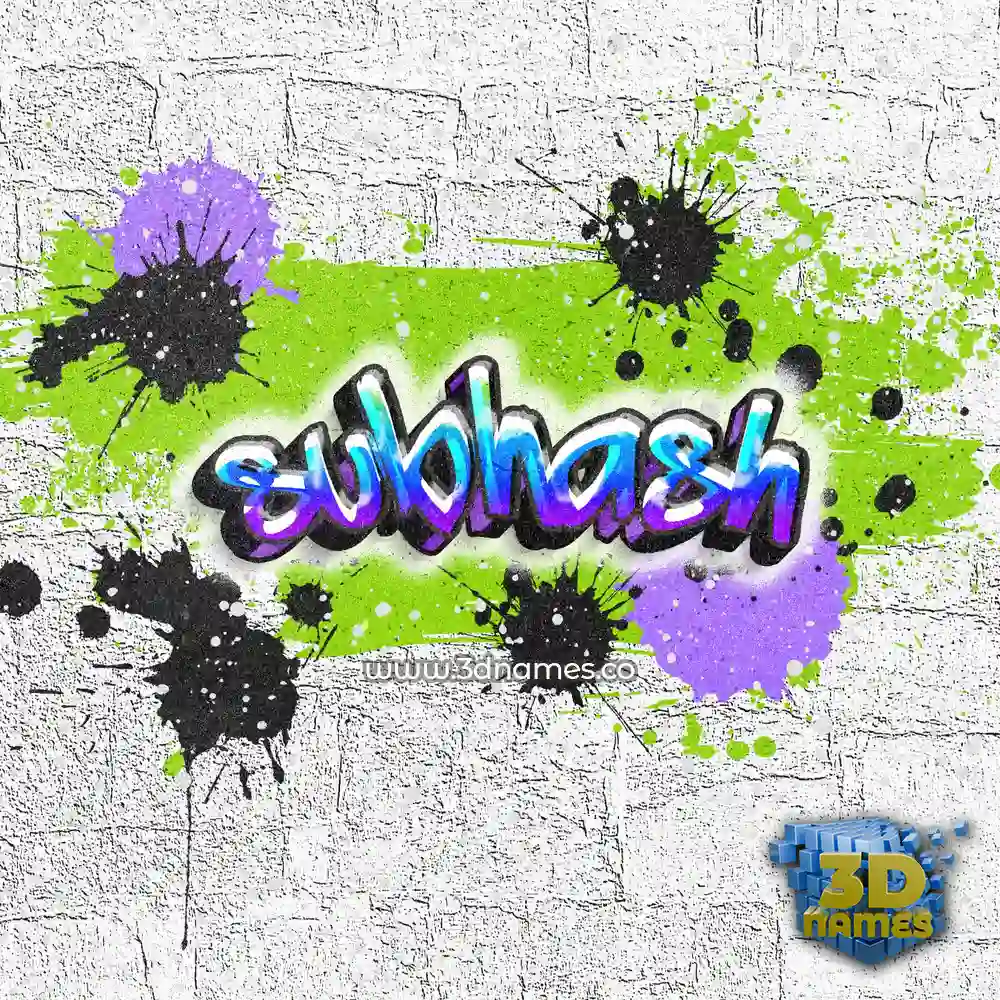 Graffiti Grunge 3D Name Wallpaper for "subhash" | Custom Wallpaper | 3D ...
