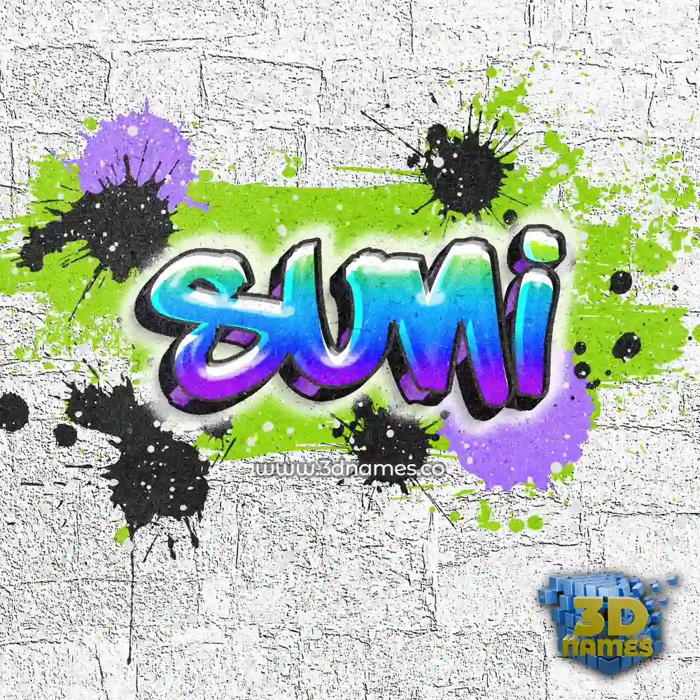 3D Name styles for "suni" (28)