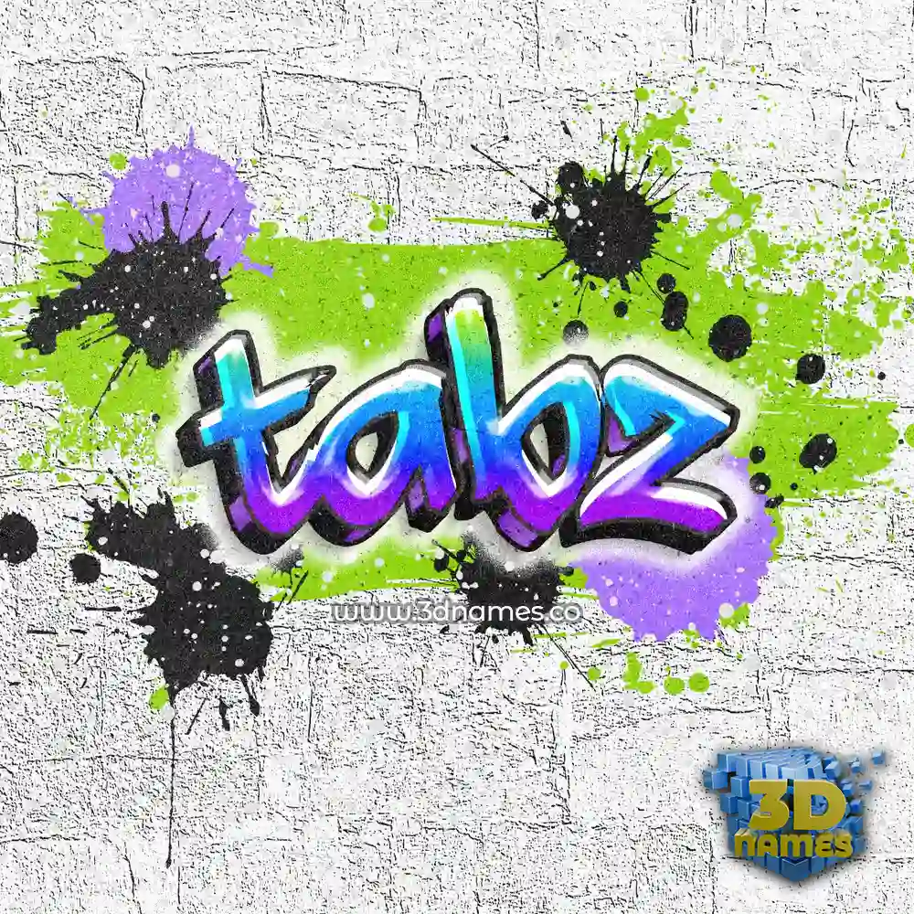 3D Name styles for "tabz" (15)