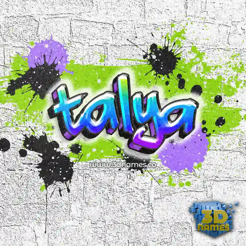3D Name styles for "talya" (17)