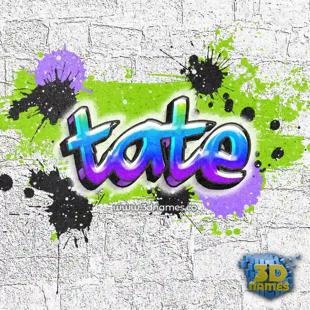 3D Name styles for "tate" (14)