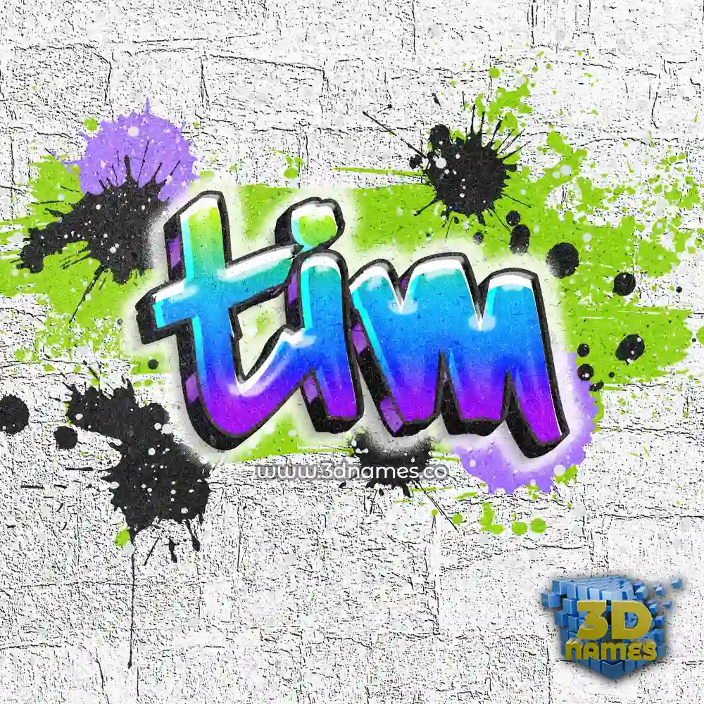 3D Name styles for "tim" (32)