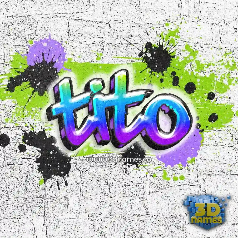 3D Name styles for "tito" (30)
