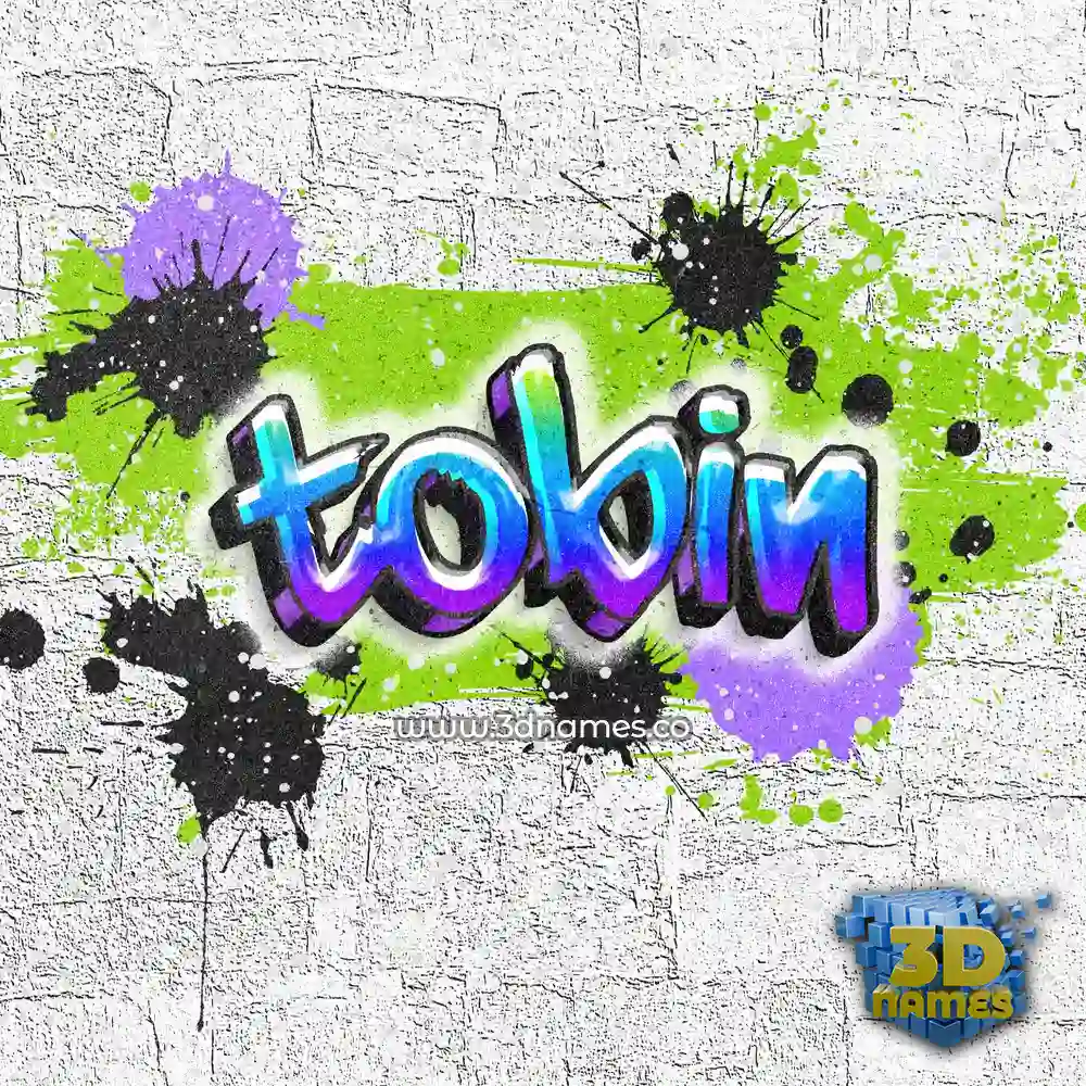 3D Name styles for "tobin" (28)