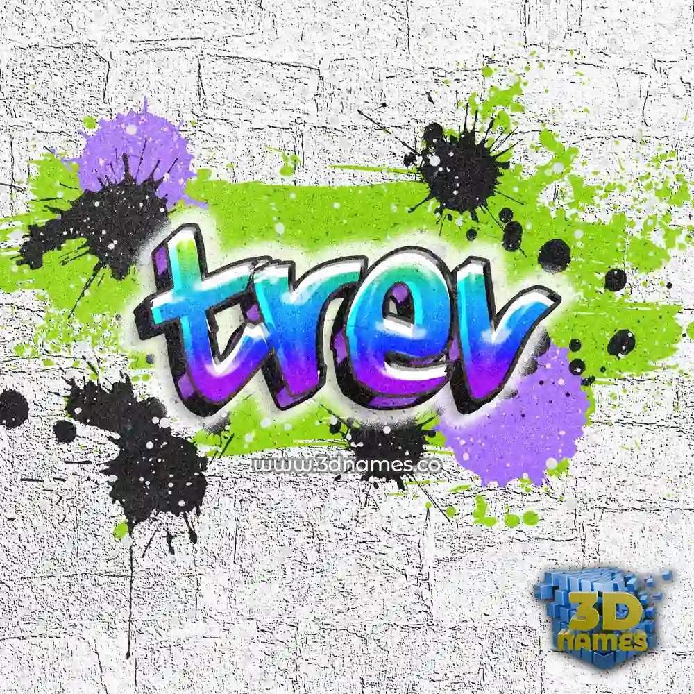 3D Name styles for "trev" (24)