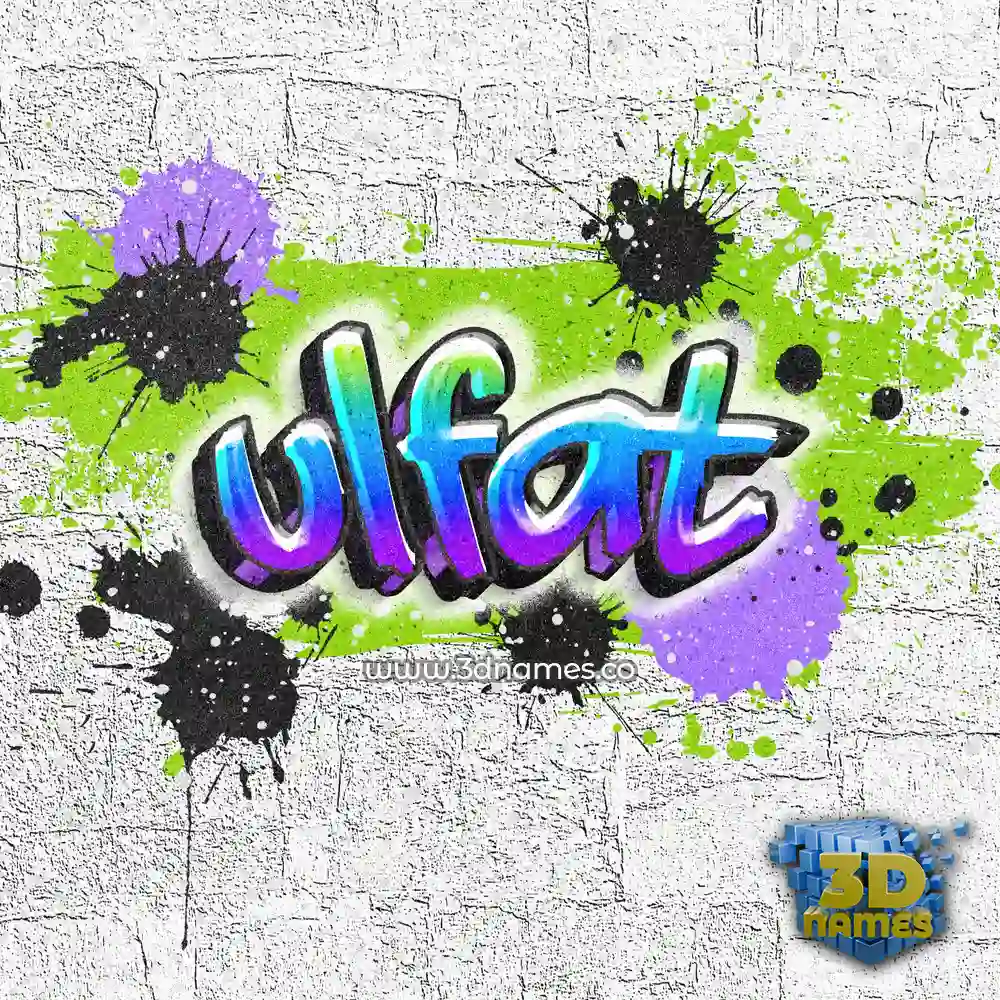 Graffiti Grunge 3D Name Wallpaper for "ulfat" | Custom Wallpaper | 3D Names