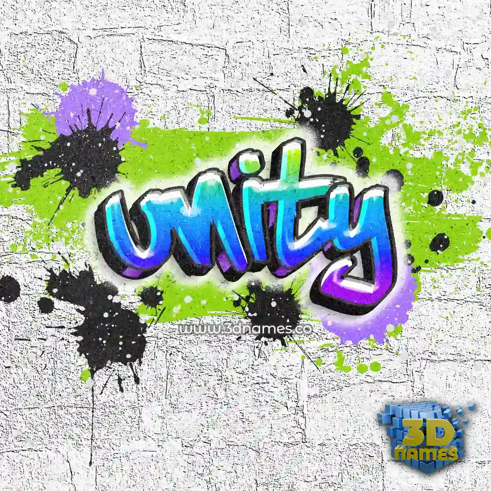 Graffiti Grunge 3D Name Wallpaper for "unity" | Custom Wallpaper | 3D Names