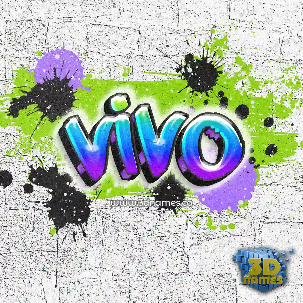 Graffiti Grunge 3D Name Wallpaper for "vivo" | Custom Wallpaper | 3D Names