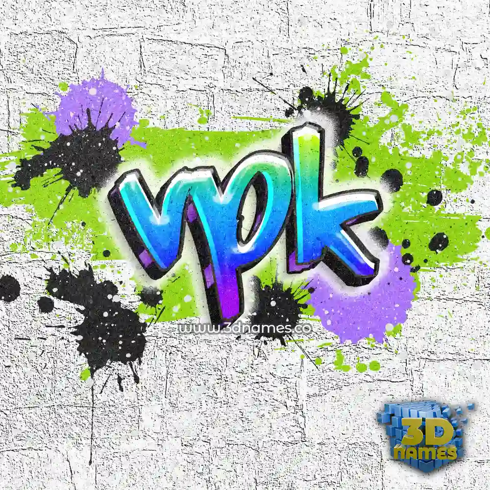 3D Name styles for "vpk" (14)